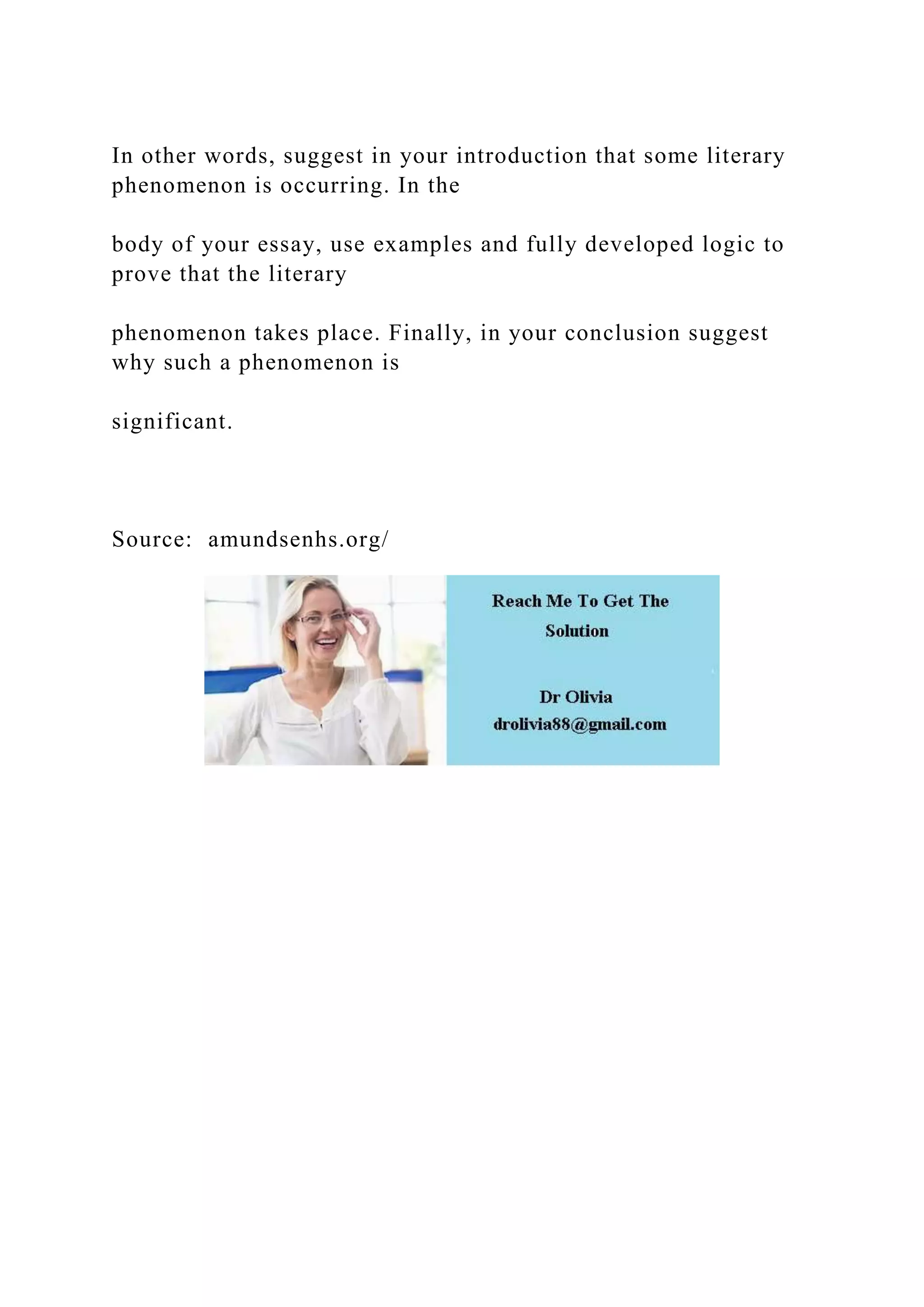 1 Outline Structure for Literary Analysis Essay I. .docx