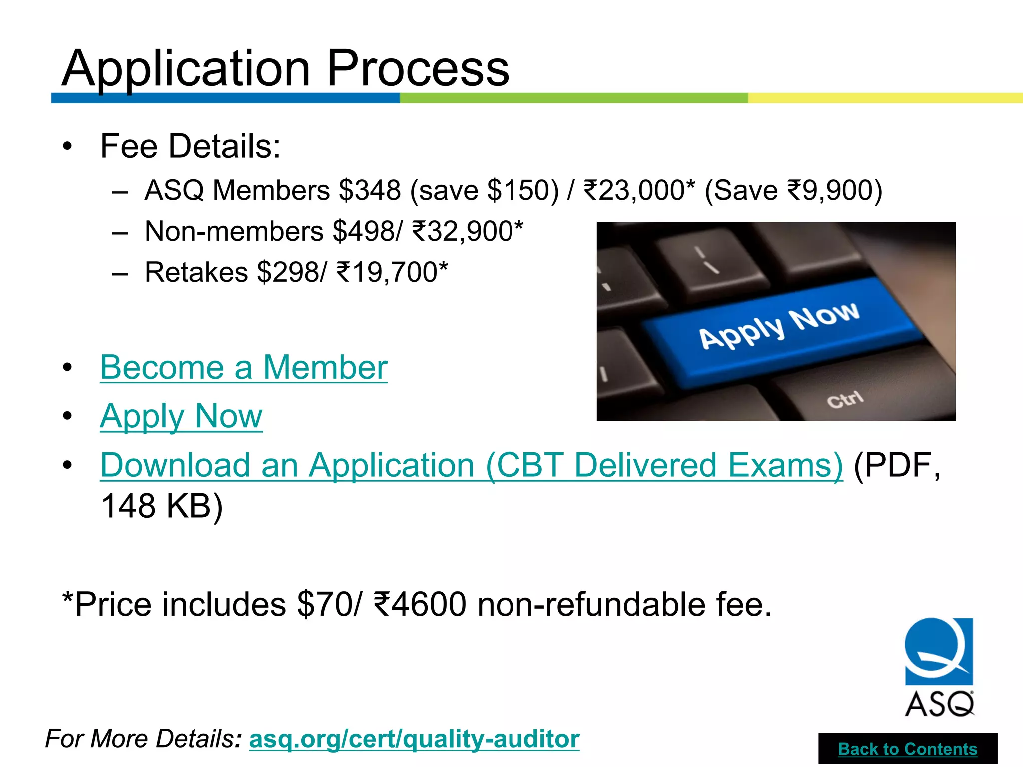 Overview of ASQ Certified Quality Auditor (CQA) | PDF