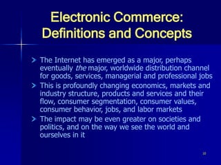 1 overview of electronic commerce | PPT