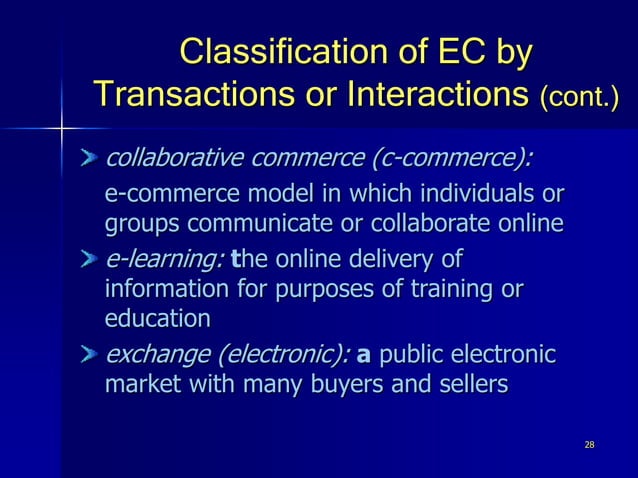 1 overview of electronic commerce | PPT