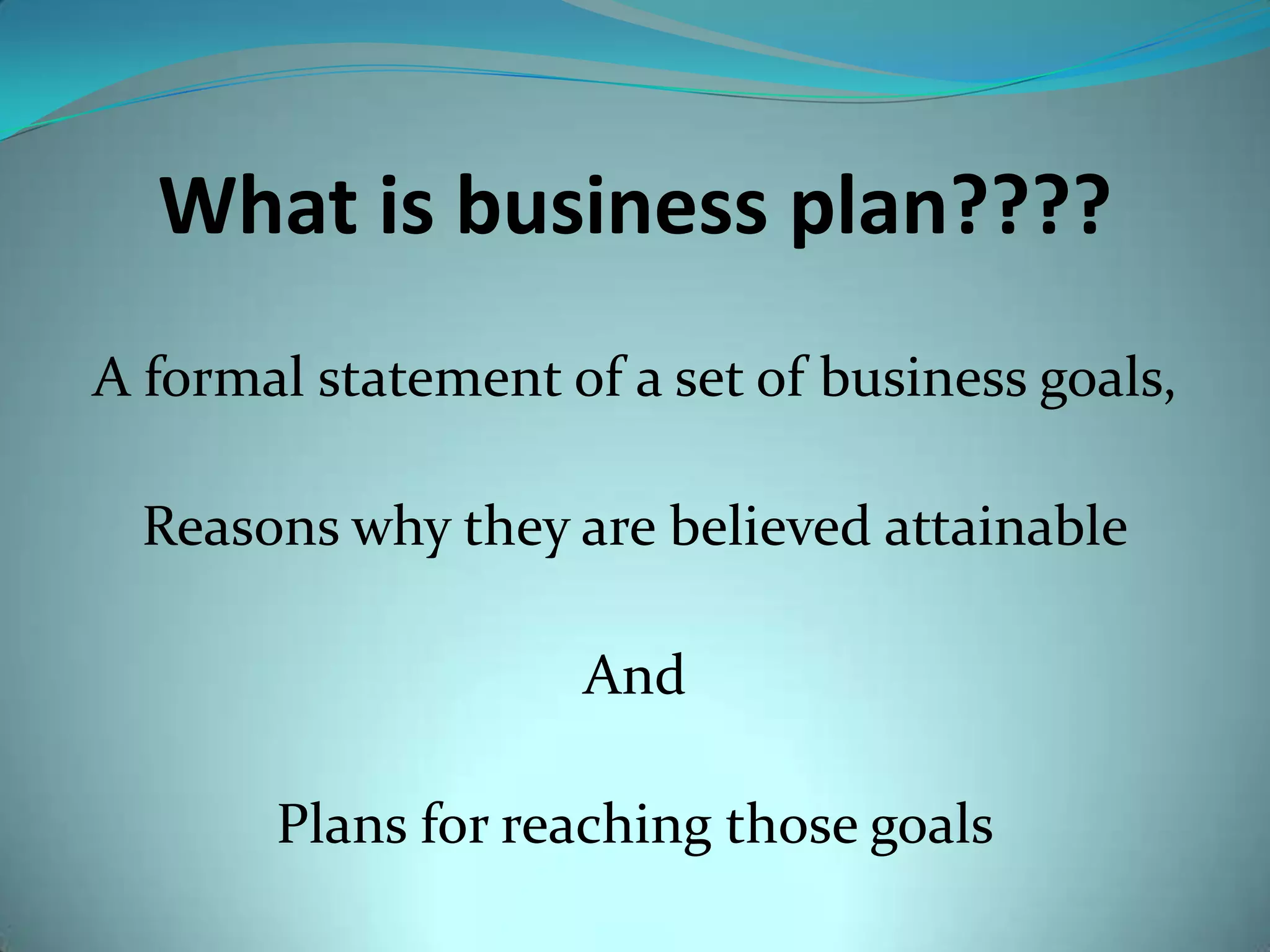 1 over view of the bplan | PPTX