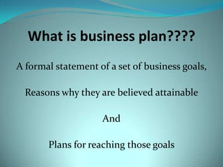 1 over view of the bplan | PPTX