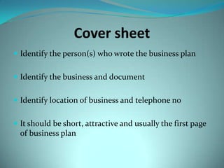 1 over view of the bplan | PPTX