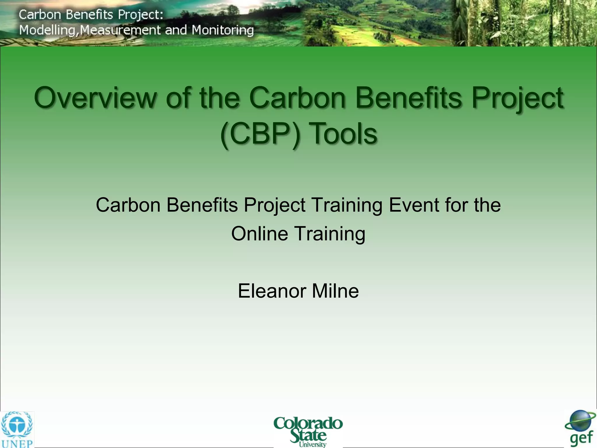 1 overview of the cbp tools and data requirements | PDF