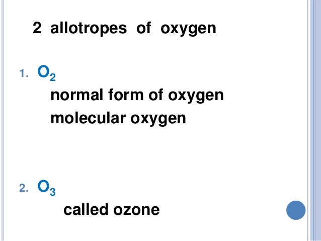 1 oxygen