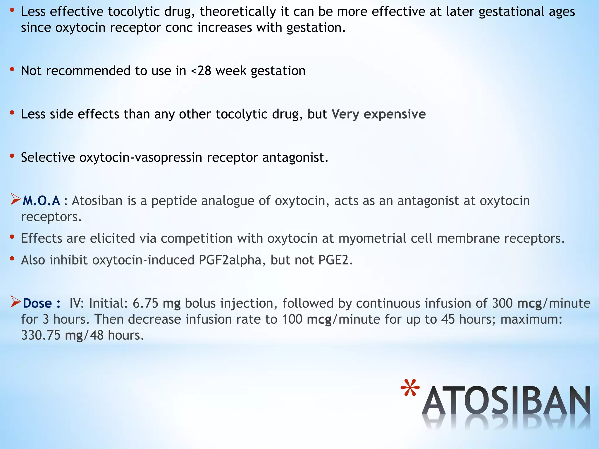 oxytocics & tocolytics | PPTX