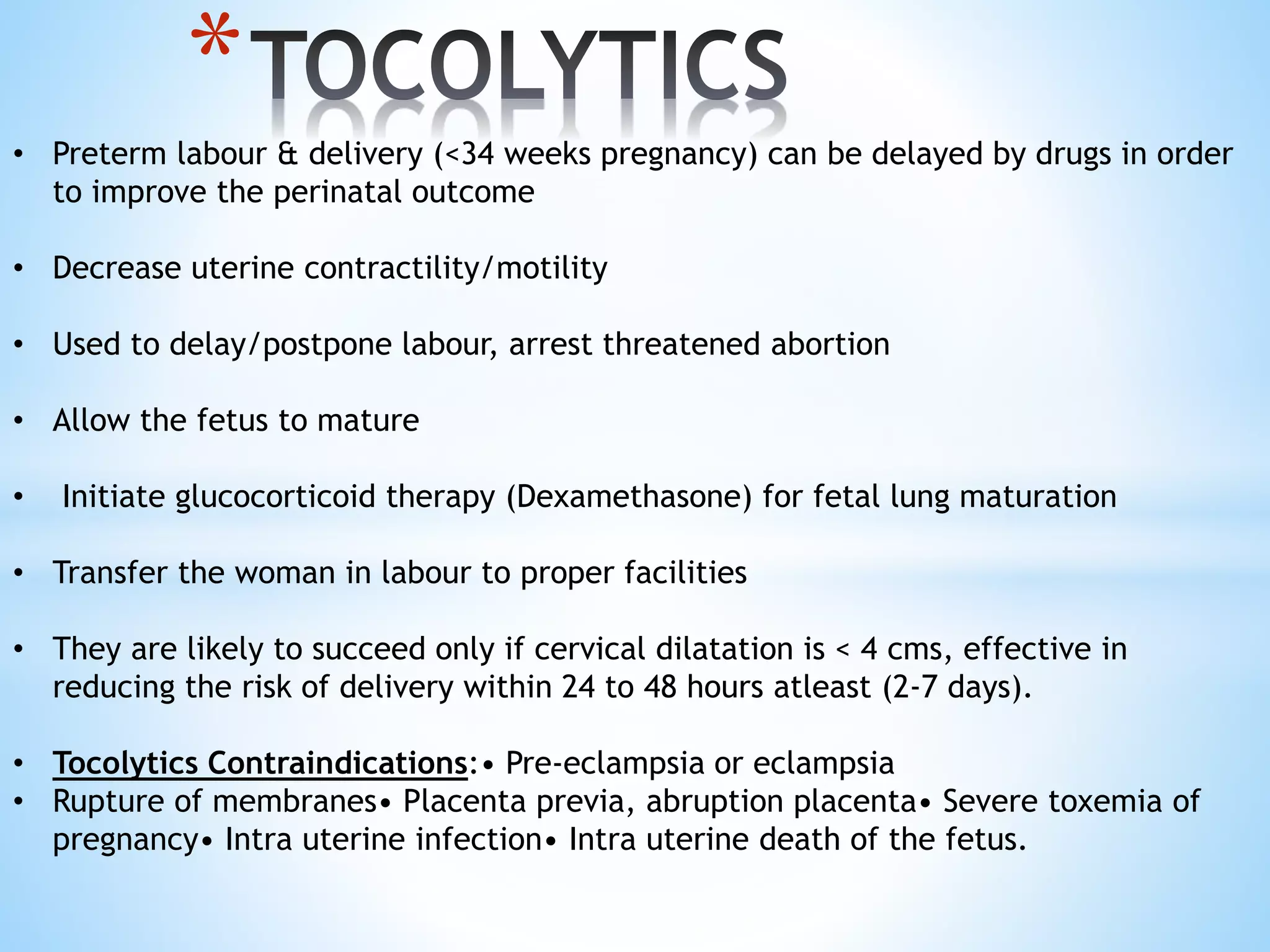 oxytocics & tocolytics | PPT