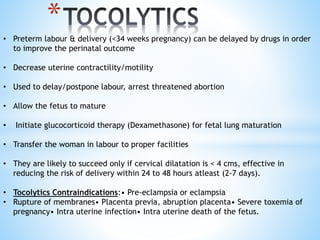 oxytocics & tocolytics | PPTX