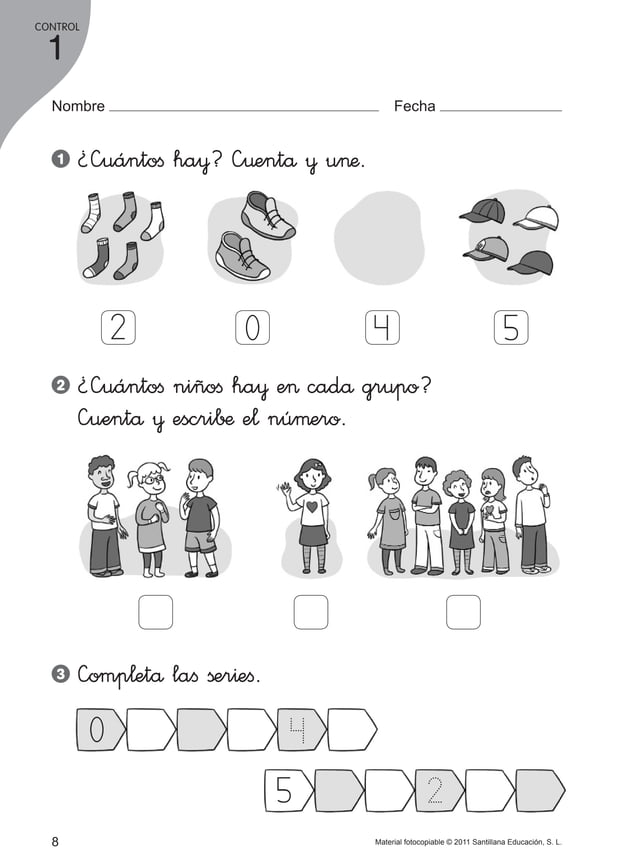 evaluaciones de matematicas 1º de primaria | PDF