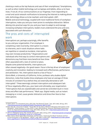 Workplace Interruptions Blue Paper | PDF | Email | Internet