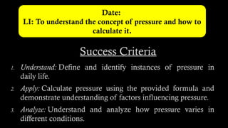 pressure definition as well as some practical applications | PPTX
