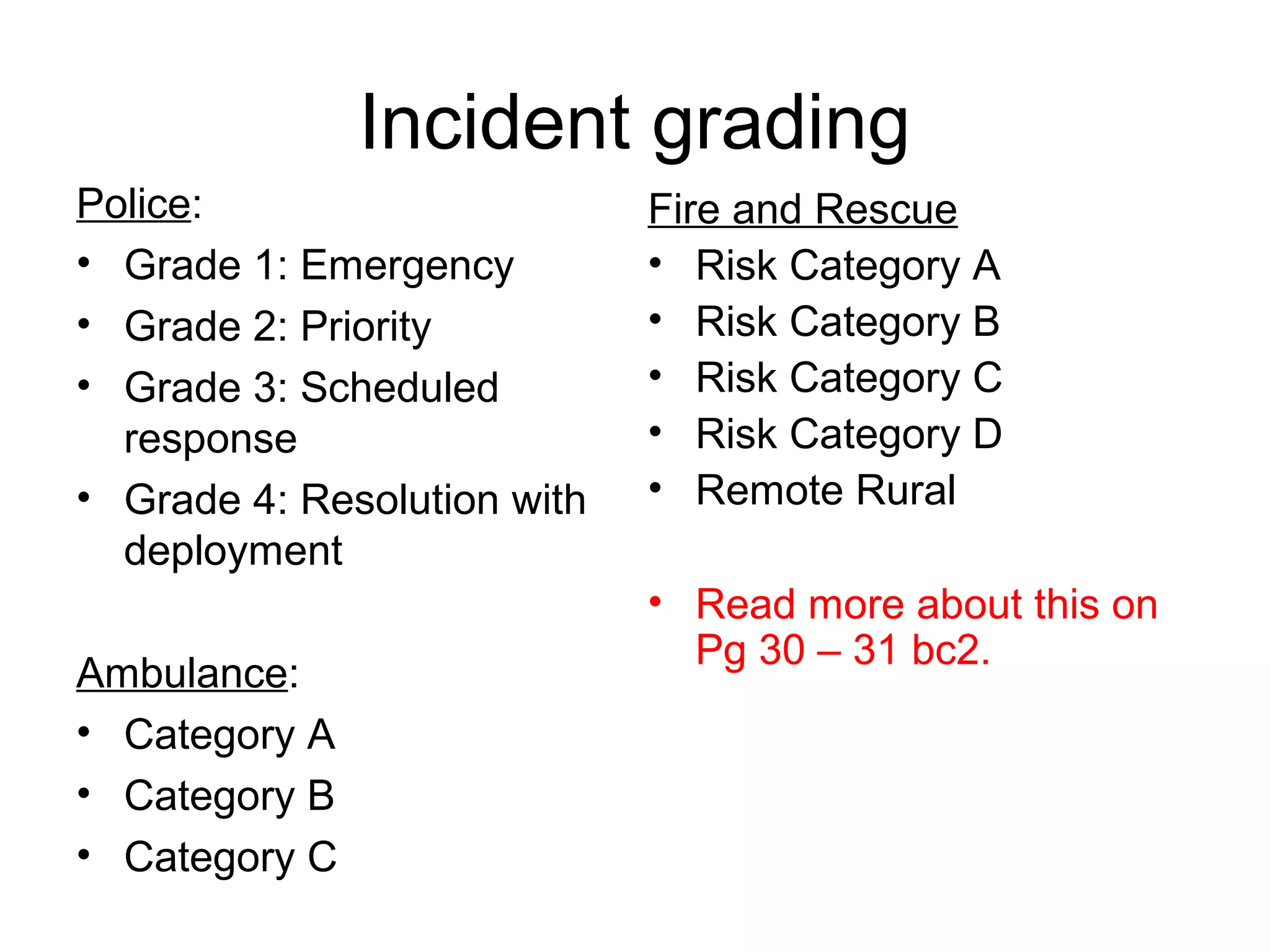 1 p1 emergency incident and grading | PPT