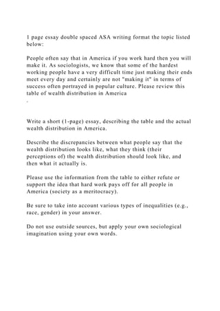 1 page essay double spaced ASA writing format the topic listed below.docx