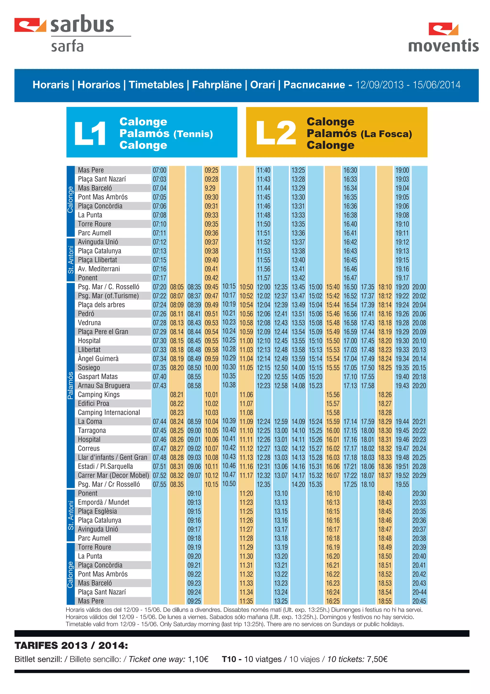 bus palamos calonge | PDF