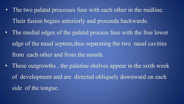 DEVELOPMENT OF PALATE AND ITS ANOMALIES | PPTX