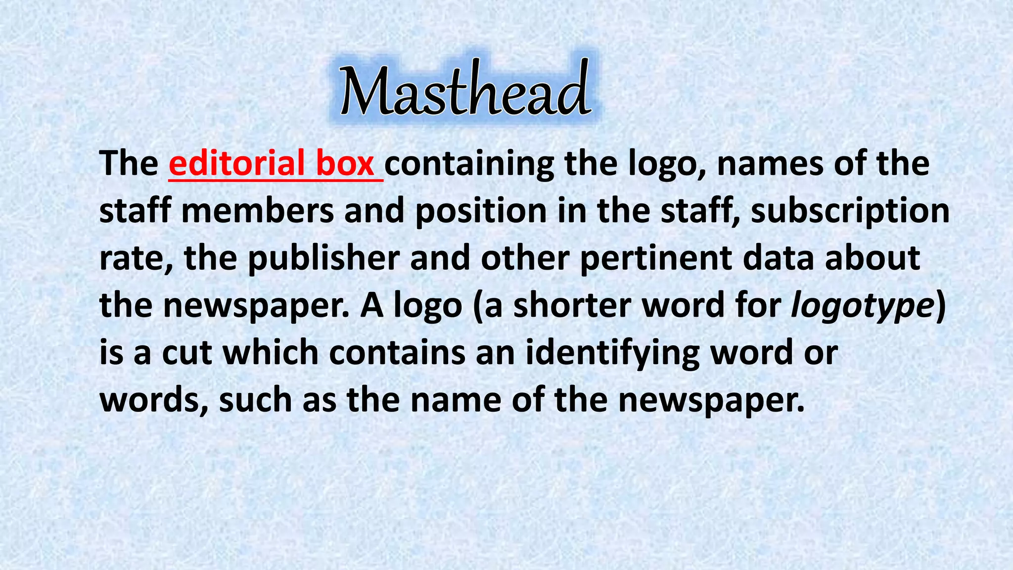 1 parts of a campus paper | PPTX