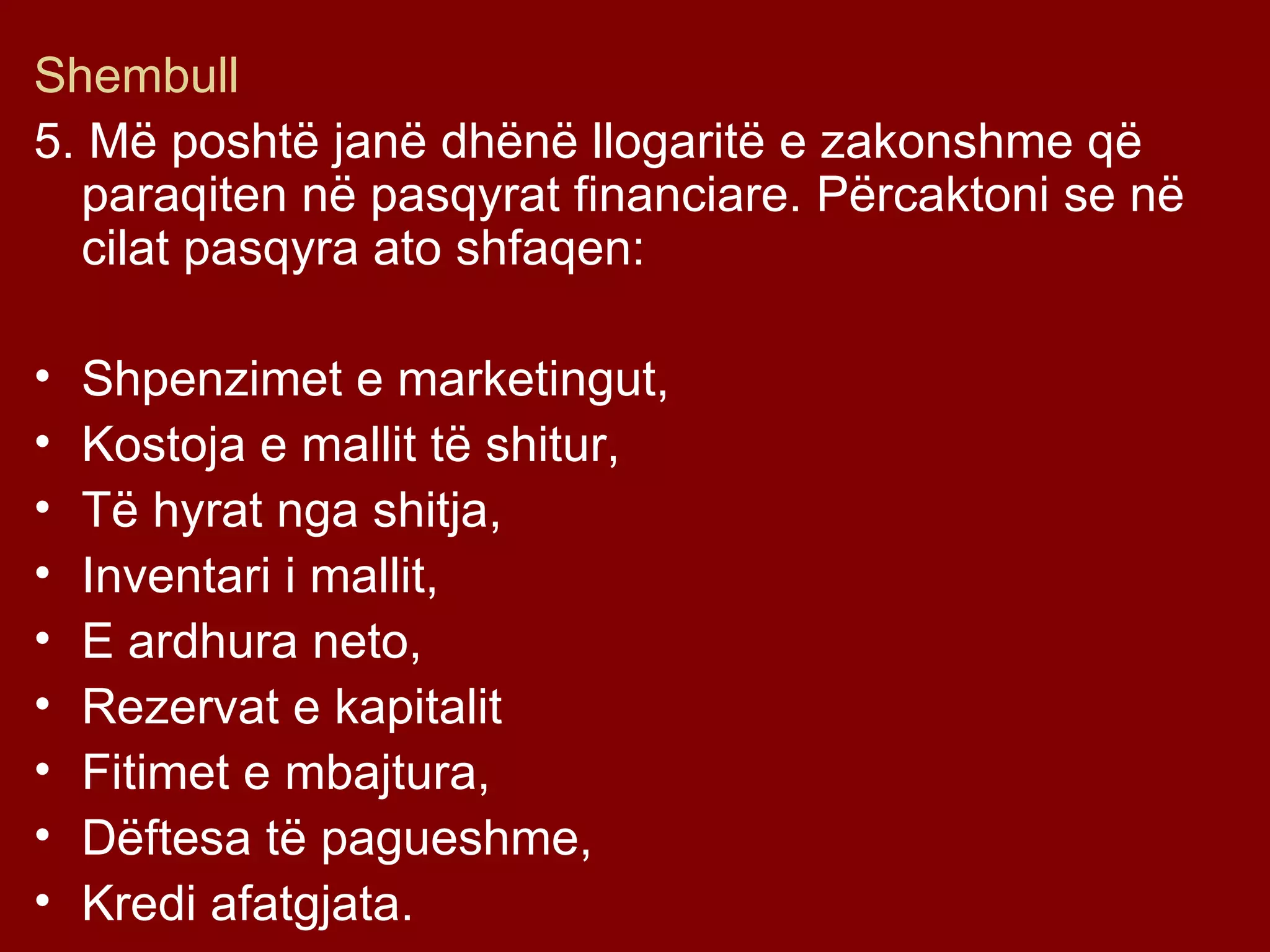 1 pasqyra e te ardhurave | PPT