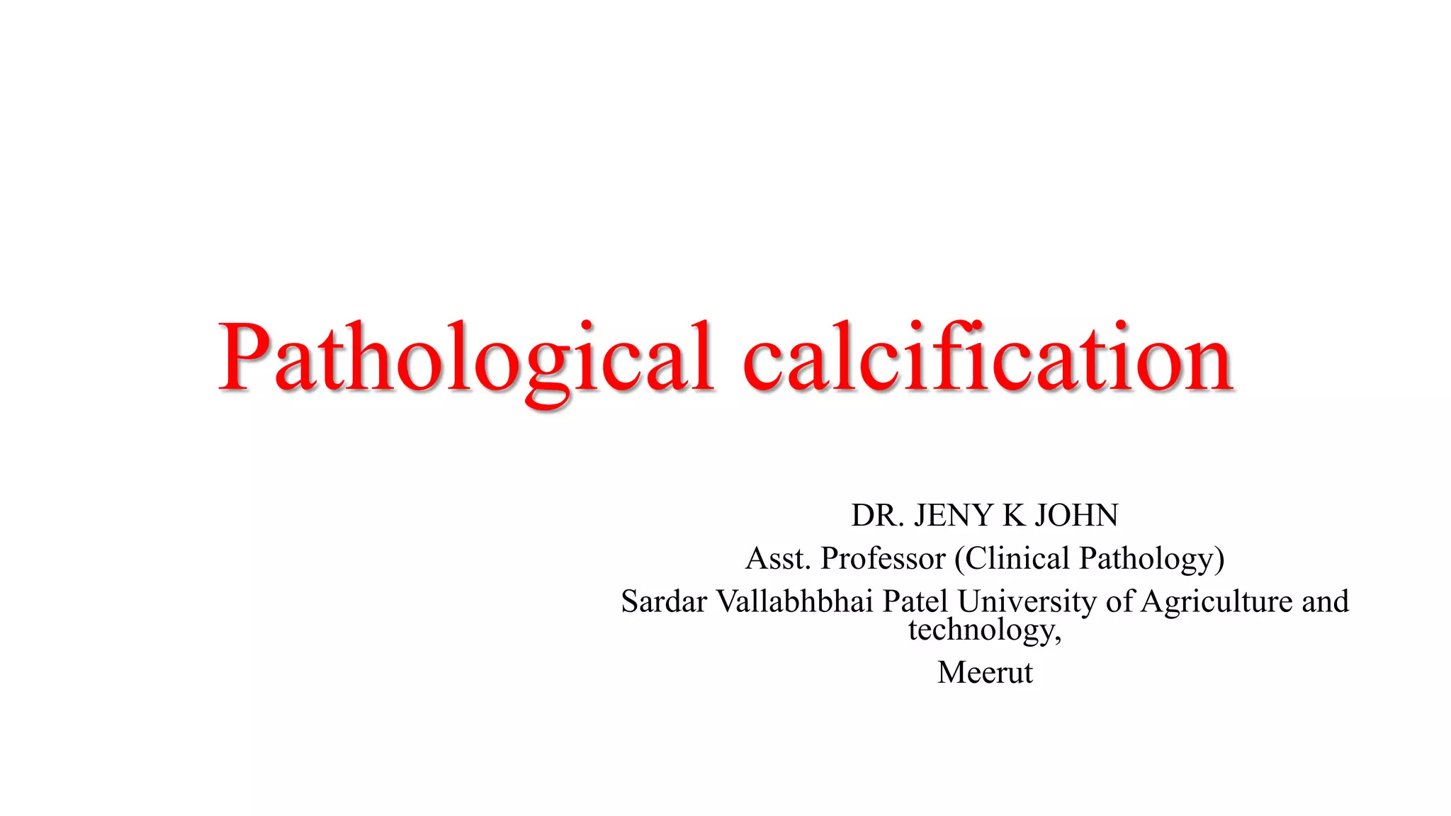 1 pathological calcification | PDF