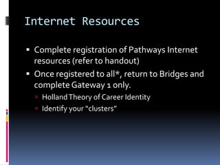 Pathways week 3 | PPTX | Education