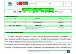 1° PCA - EPT EMPRENDIMIENTO .DDDDDDDDDDD | DOCX