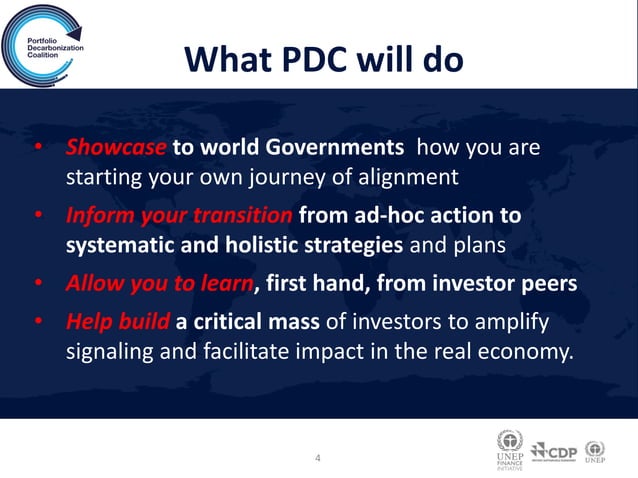 Emma Henningsson: The Portfolio Decarbonisation Coalition (CDP) | PDF ...
