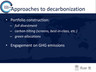 Emma Henningsson: The Portfolio Decarbonisation Coalition (CDP) | PPT