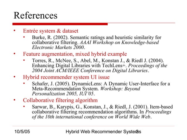 Hybrid Web Recommender Systems Ppt Computer Software And Applications Computing