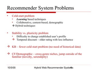 hybrid web-recommender-systems | PPT