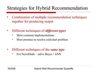 hybrid web-recommender-systems | PPT