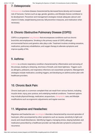 Navigating the Spectrum of Health: A Comprehensive Guide to Well-being ...