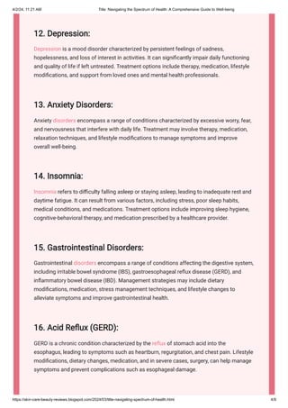 Navigating the Spectrum of Health: A Comprehensive Guide to Well-being ...