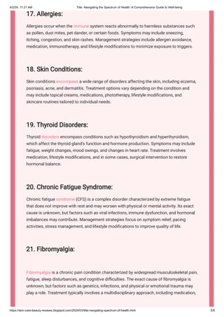 Navigating the Spectrum of Health: A Comprehensive Guide to Well-being ...