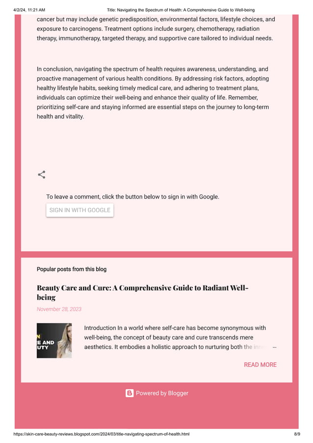 Navigating the Spectrum of Health: A Comprehensive Guide to Well-being ...