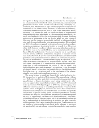 Gender, Culture and Ireland Intro | PDF | Fiction | Books and Literature