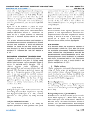 Pectinase Substrate, Production and their Biotechnological Applications | PDF