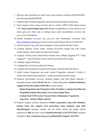 1 pedoman penulisan proposal pu ugm | PDF