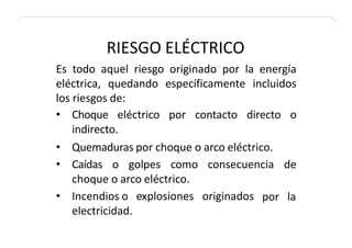 Peligros DE LA Electricidad Lesiones físicas secundarias por caídas ...
