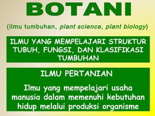 Botani 1 Pendahuluan | PPT