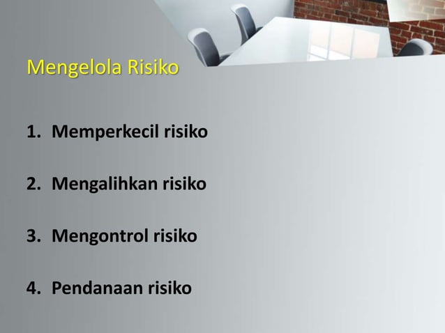 Intro Manajemen Risiko [Manajemen Risiko] | PPT