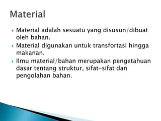 PENDAHULUAN Materi Material Teknik 1.ppt