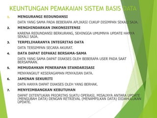 Materi Kuliah Pengantar Basis Data yang ditujukan untuk pemula yang ...
