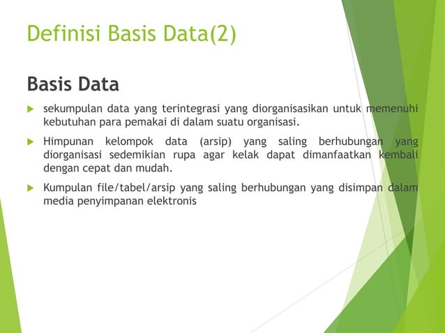 Materi Kuliah Pengantar Basis Data yang ditujukan untuk pemula yang baru mengenal konsep basis ...