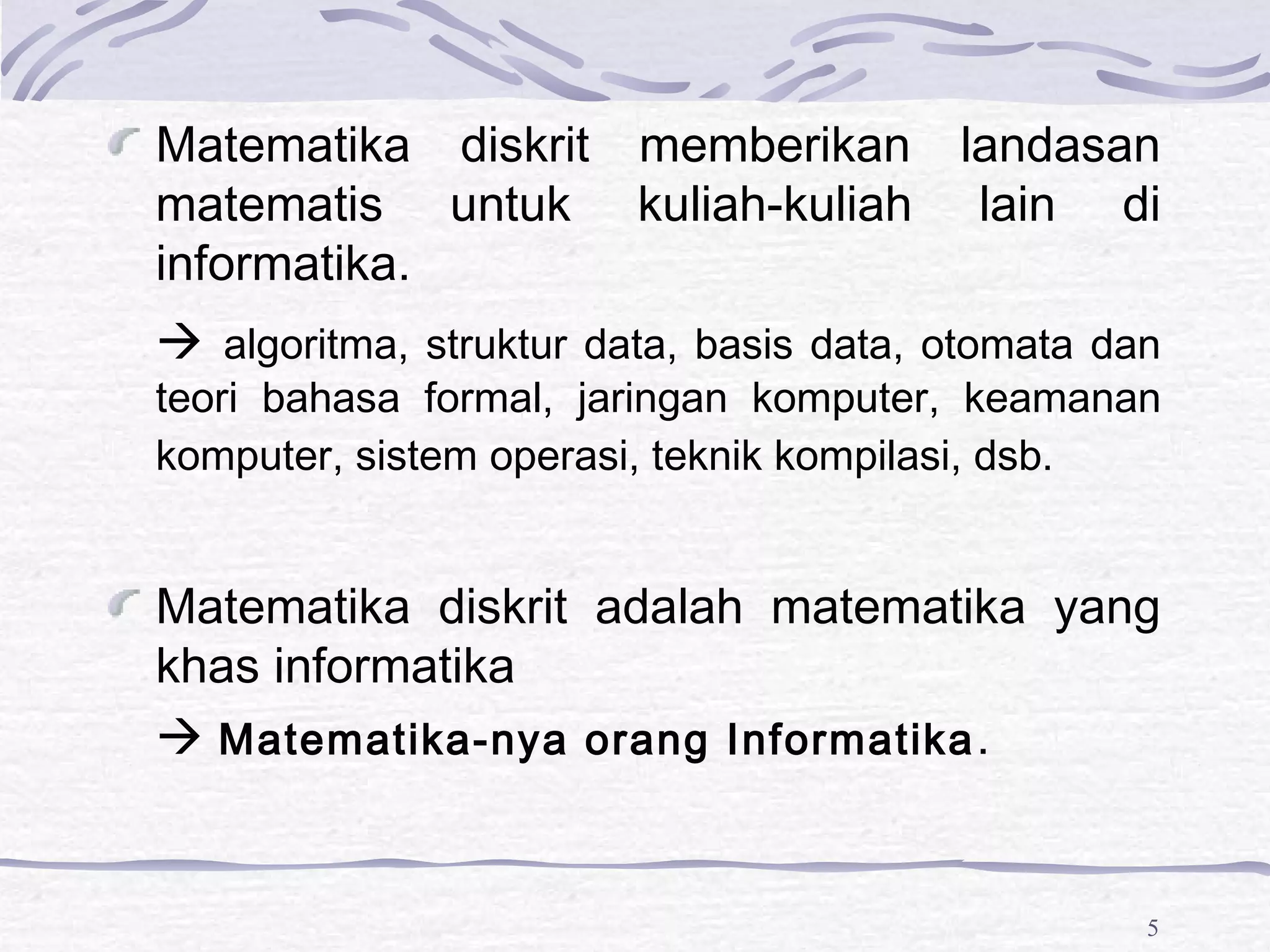 1 pengantar matematika diskrit | PPT