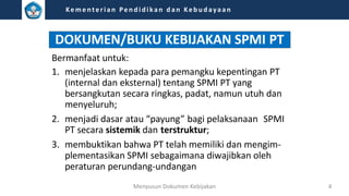 1 Pengantar Menyusun Dokumen Kebijakan SPMI 2020 bimtek.pptx