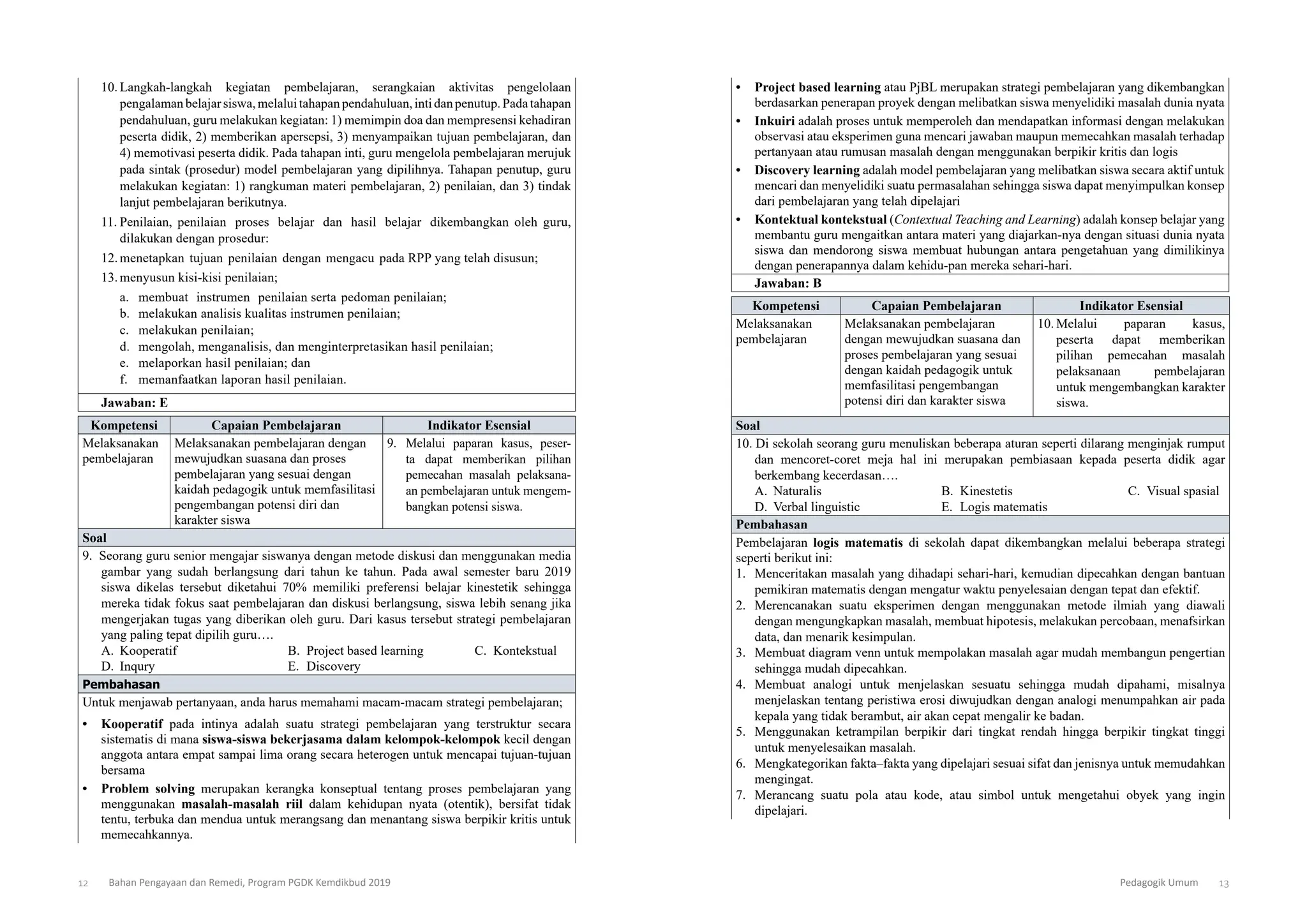 Pengayaan PGDK Padagogik Umum PPG tahun 2022/2023 | PDF