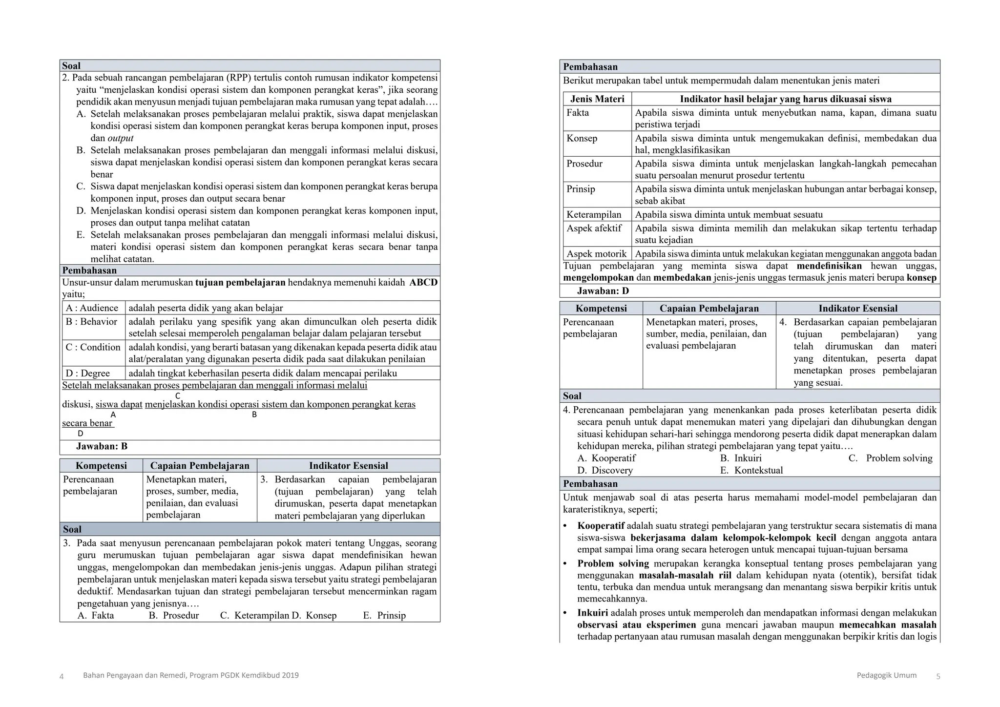 Pengayaan PGDK Padagogik Umum PPG tahun 2022/2023 | PDF