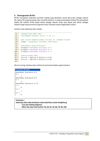 1 pengenalan matlab | PDF
