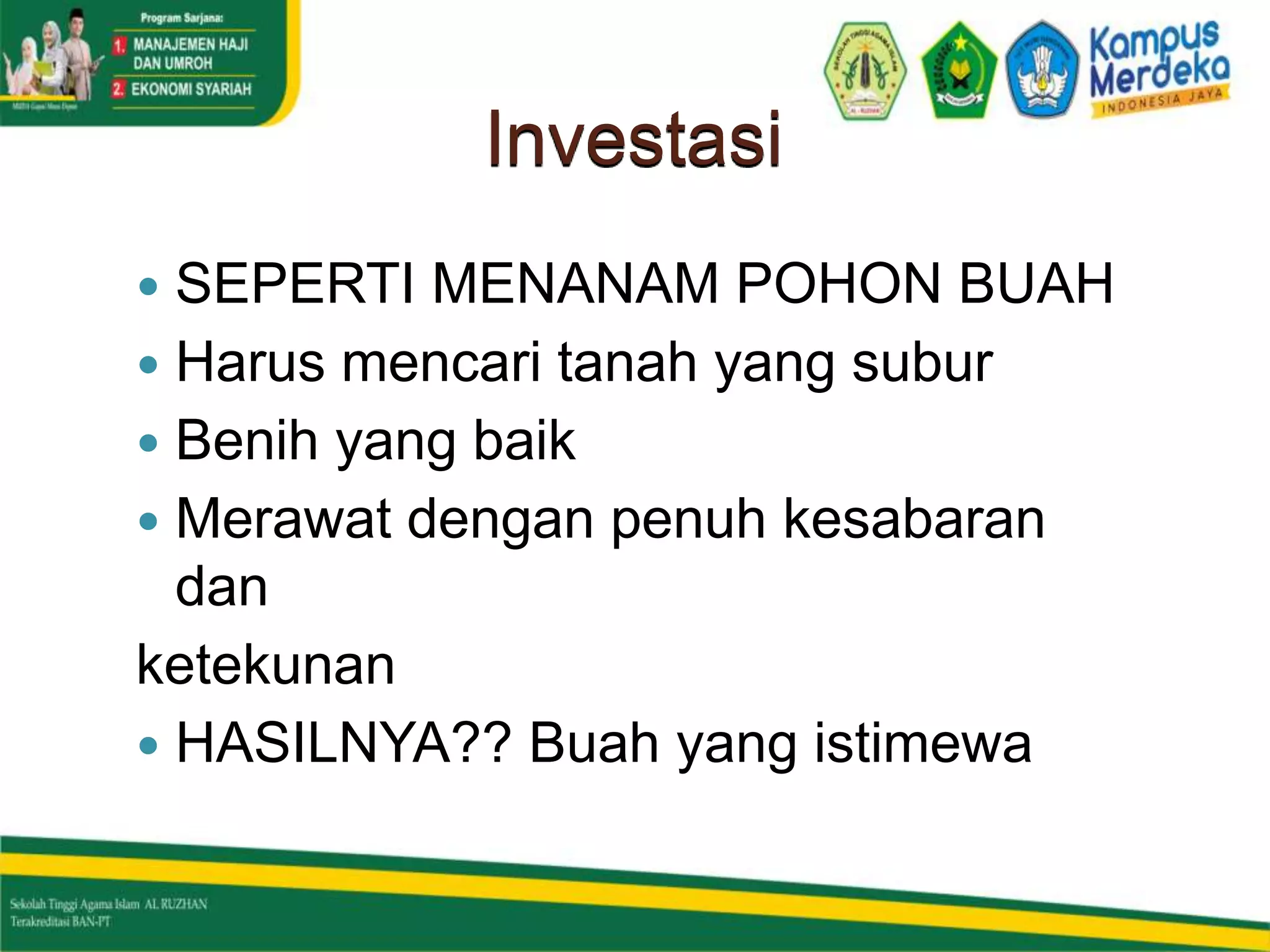 (1) Pengertian Investasi serta perbedaannya dgn Spekulasi dan menabung.ppt