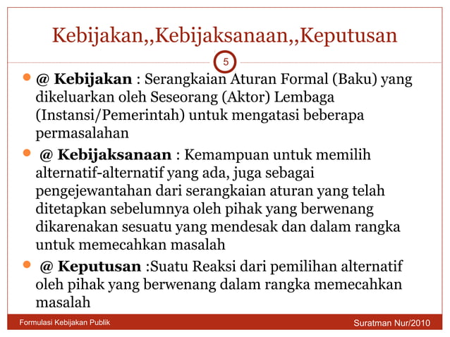 Pengertian Kebijakan Publik | PPT