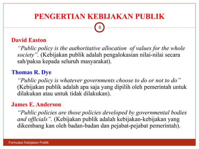 Pengertian Kebijakan Publik | PPT